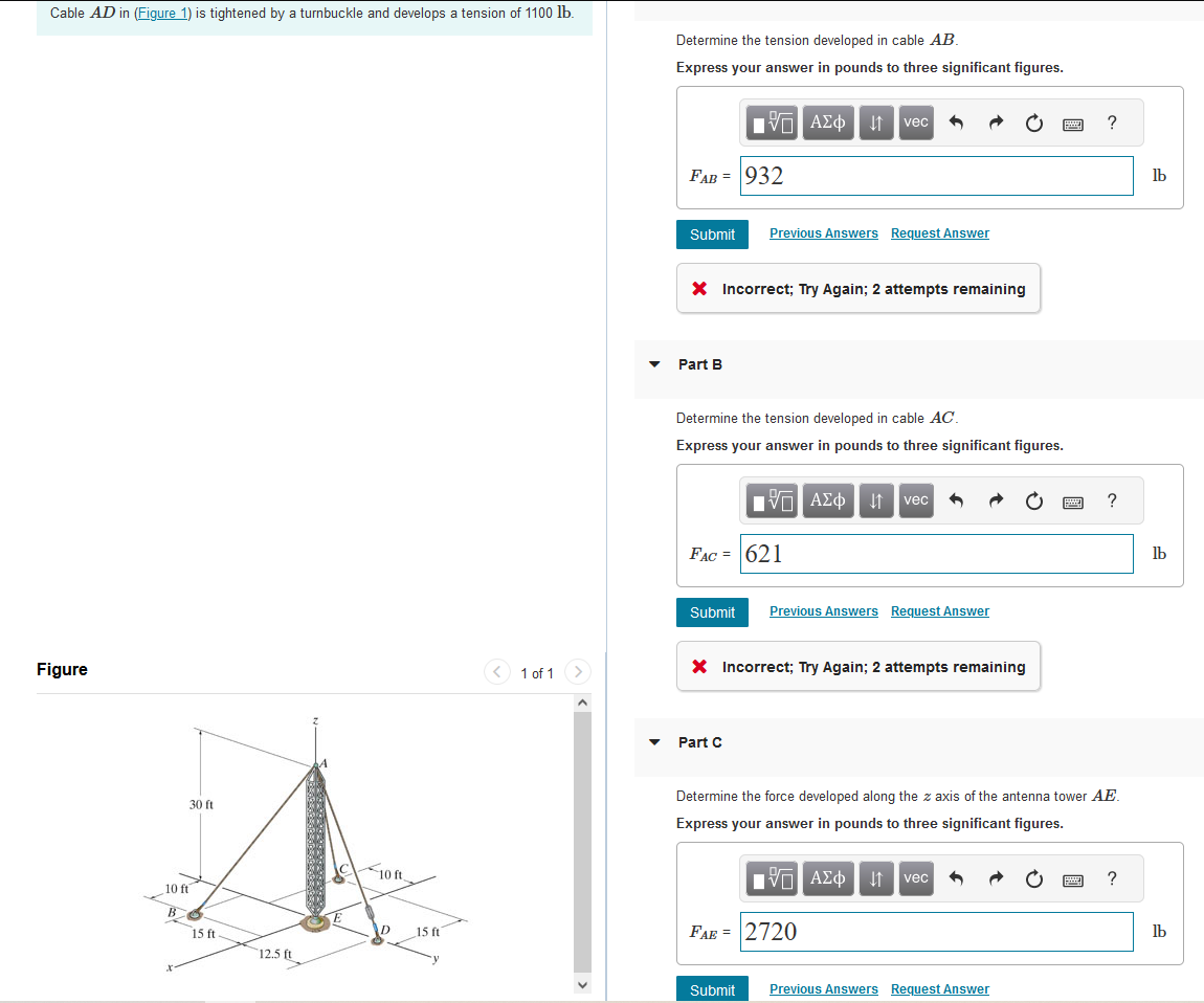 Solved 3.64 V.2 - This is a Statics problem that deals with | Chegg.com