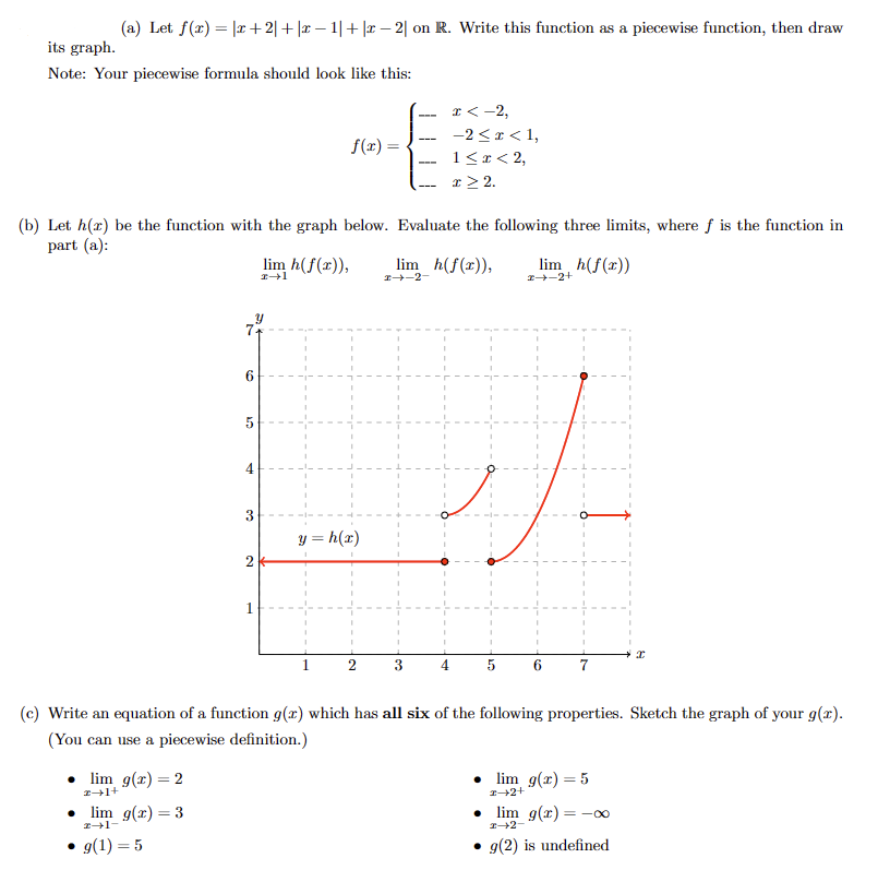 Solved A Let F X ∣x 2∣ ∣x−1∣ ∣x−2∣ On R Write This