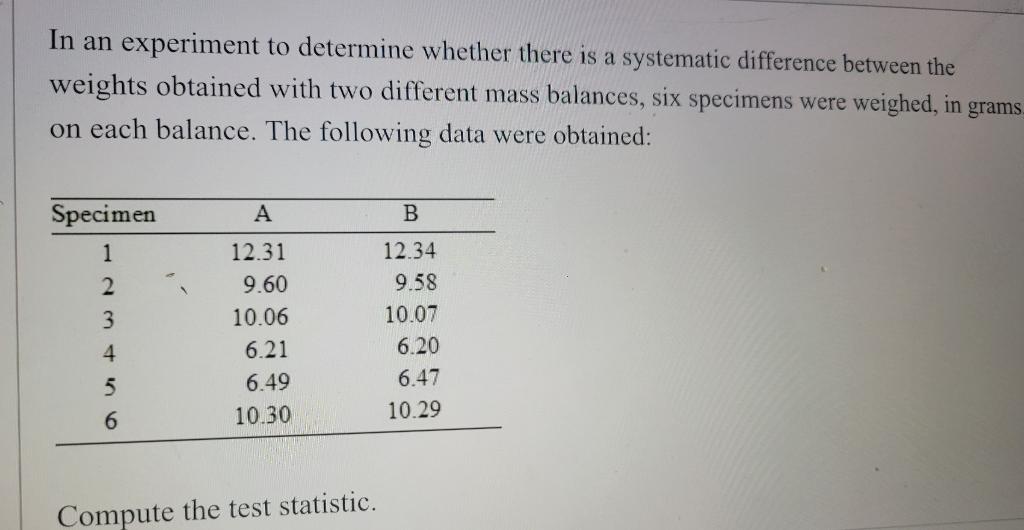 Solved In an experiment to determine whether there is a | Chegg.com