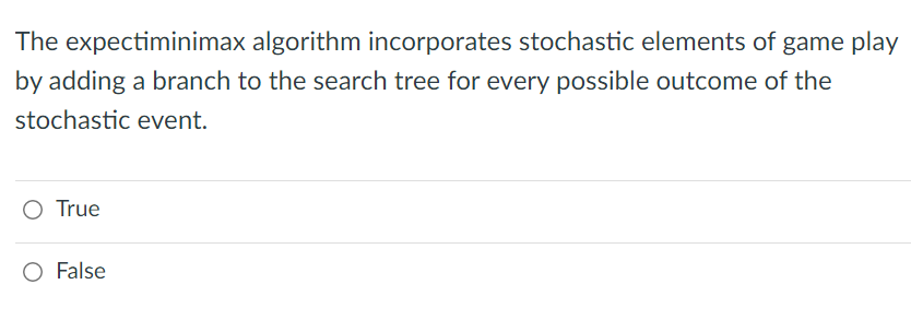 Solved The expectiminimax algorithm incorporates stochastic | Chegg.com