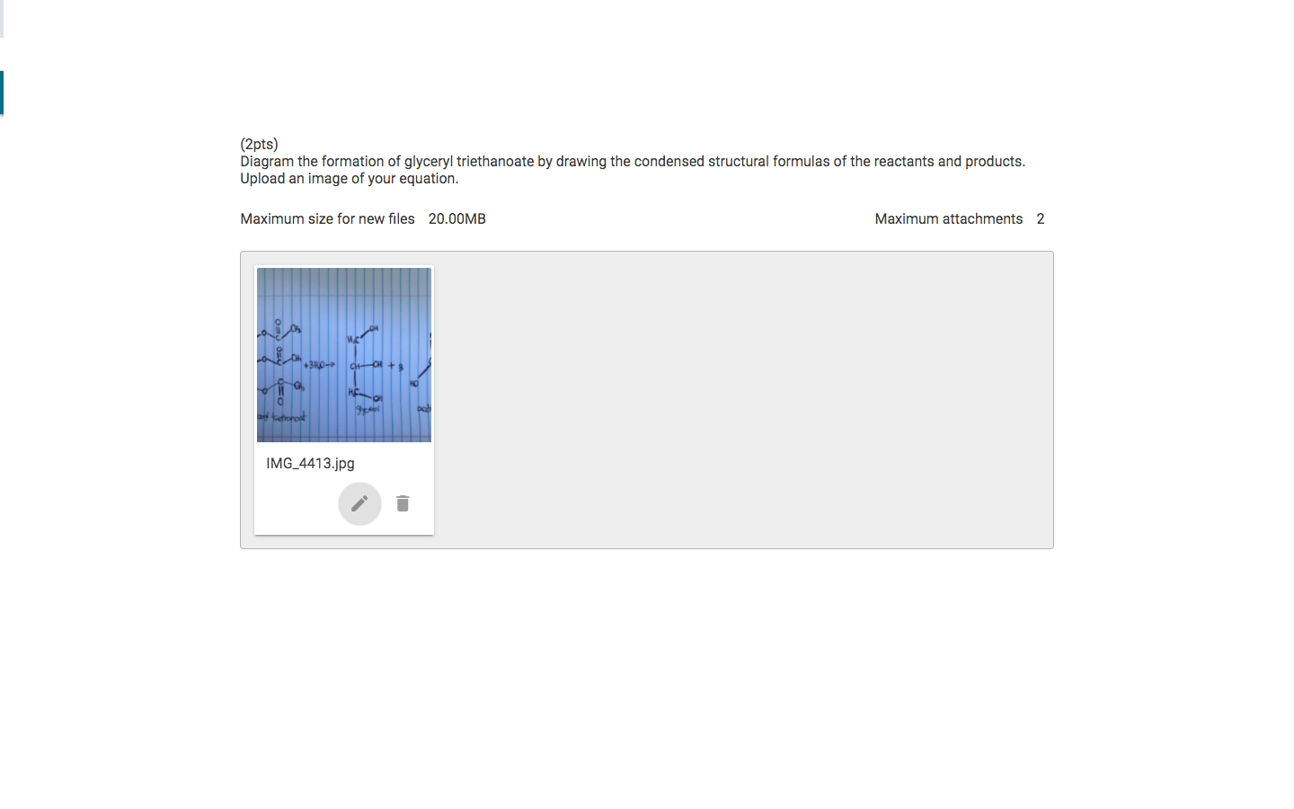 (2pts) Diagram the hydrolysis of glyceryl | Chegg.com