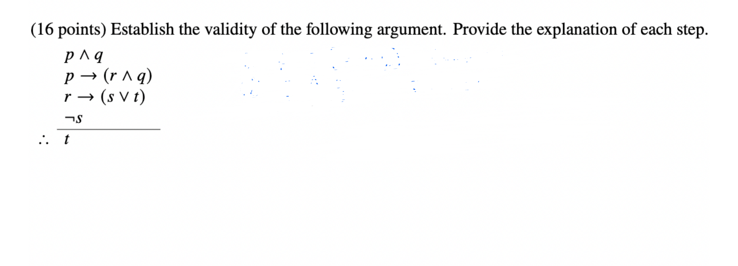 Solved (16 points) Establish the validity of the following | Chegg.com