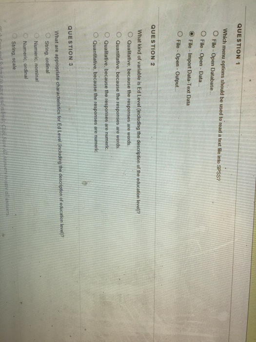 Solved Question 1 Which Menu Options Should Be Used To Read 