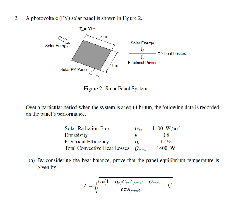 Solved 3 A photovoltaic (PV) solar panel is shown in Figure | Chegg.com
