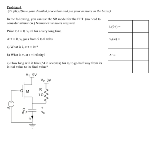 Solved Problem 4 (22 pts) (Show your detailed procedure and | Chegg.com