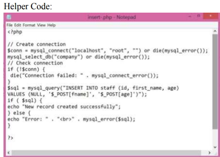 Solved Helper Code: Flat Eoit Format View Help \&?php 1/ | Chegg.com