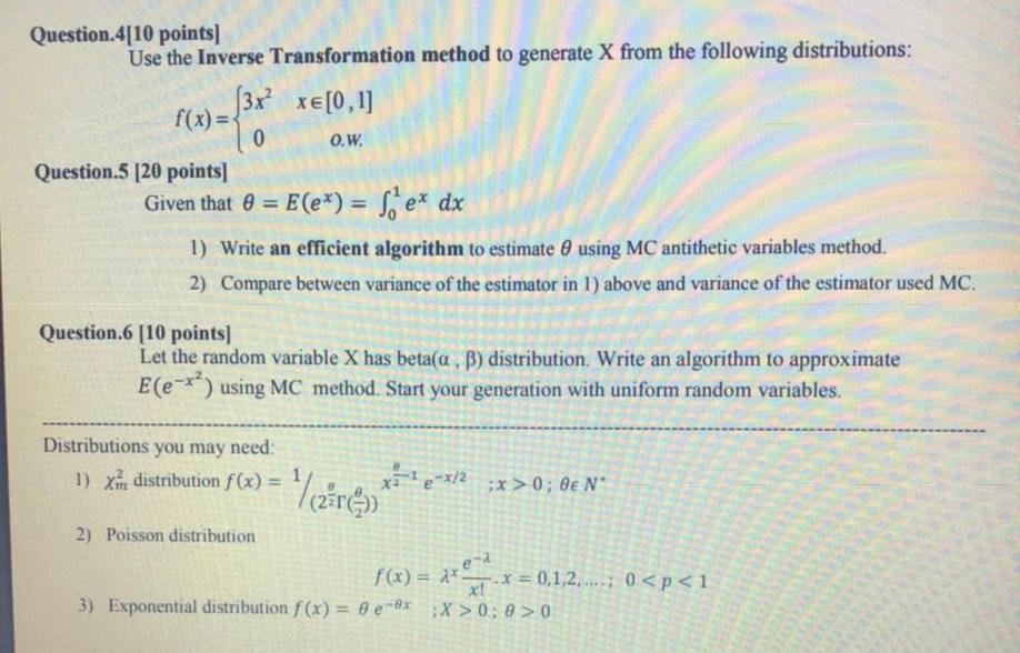 Solved 0.w. Question.4[10 points) Use the Inverse | Chegg.com