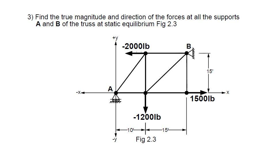 Solved Find the true magnitude and direction of the forces | Chegg.com