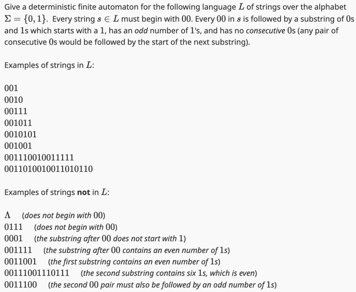 Solved Give a deterministic finite automaton for the | Chegg.com