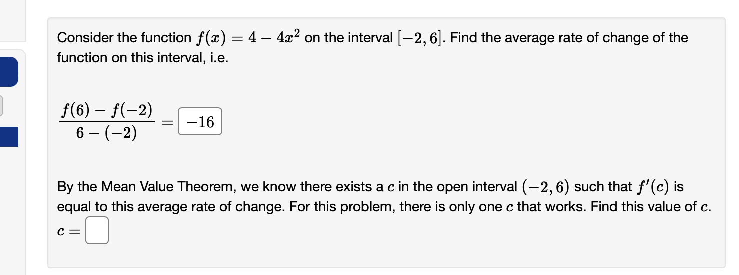 Solved Consider the function f(x)=4−4x2 on the interval | Chegg.com