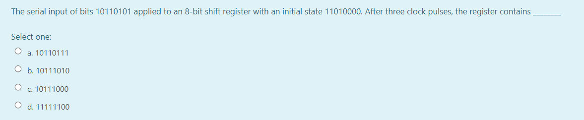 Solved If a 10-bit ring counter has an initial state | Chegg.com