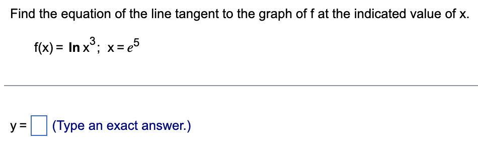Solved Find the equation of the line tangent to the graph of | Chegg.com