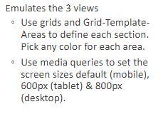 Emulates the 3 views - Use grids and Grid-Template- | Chegg.com