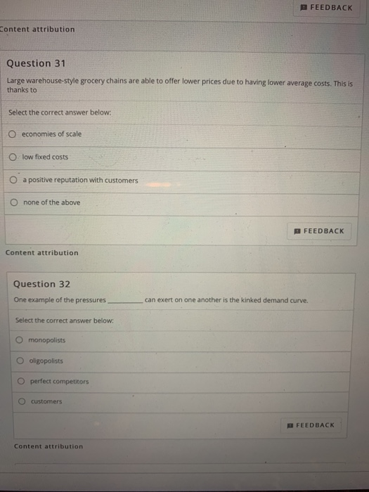 Solved FEEDBACK Content attribution Question 31 Large | Chegg.com