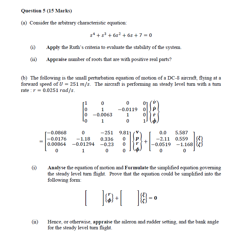 Solved (a) Consider the arbitrary characteristic equation: | Chegg.com