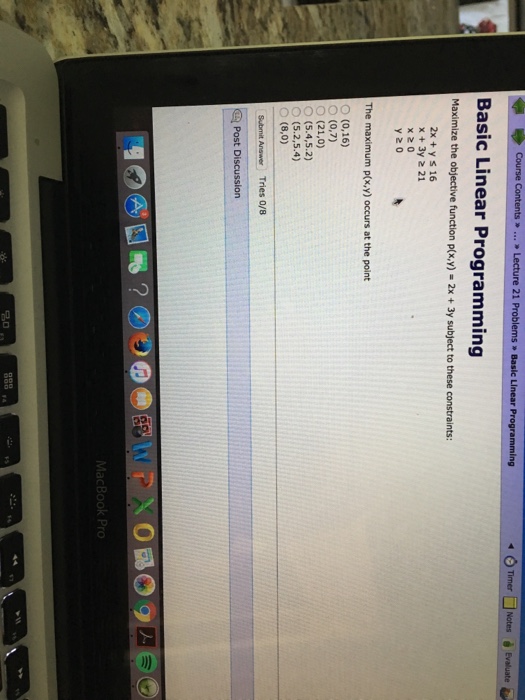 Solved Maximize The Objective Function P X Y 2x 3y