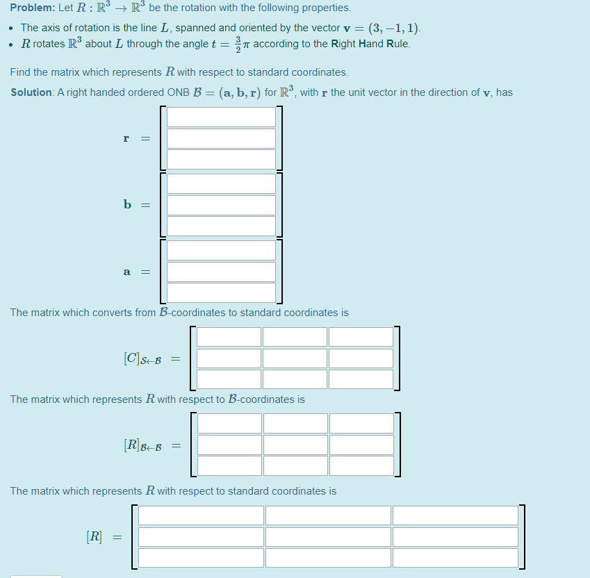 Solved Problem: Let R:R” Rº be the rotation with the | Chegg.com