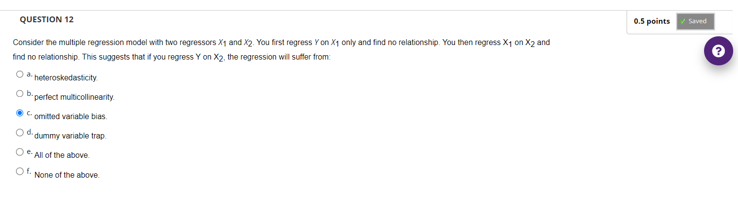 Solved Consider the multiple regression model with two | Chegg.com