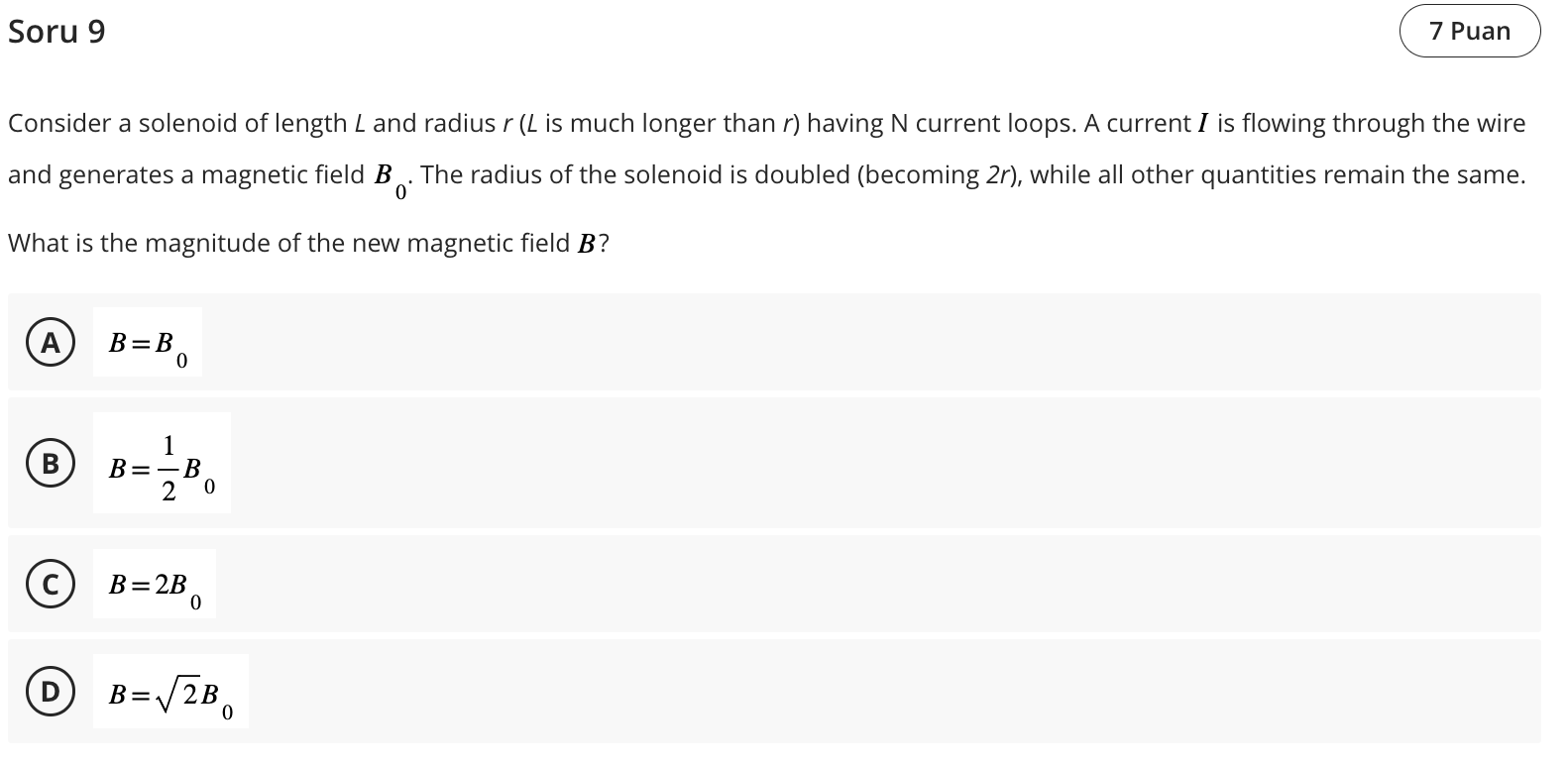 Solved Consider a solenoid of length L and radius r ( L is | Chegg.com