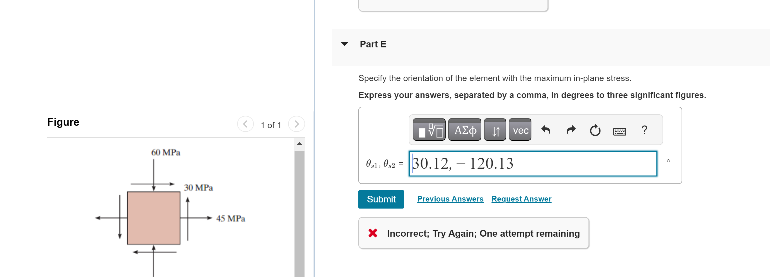 Solved Specify the orientation of the element with the | Chegg.com