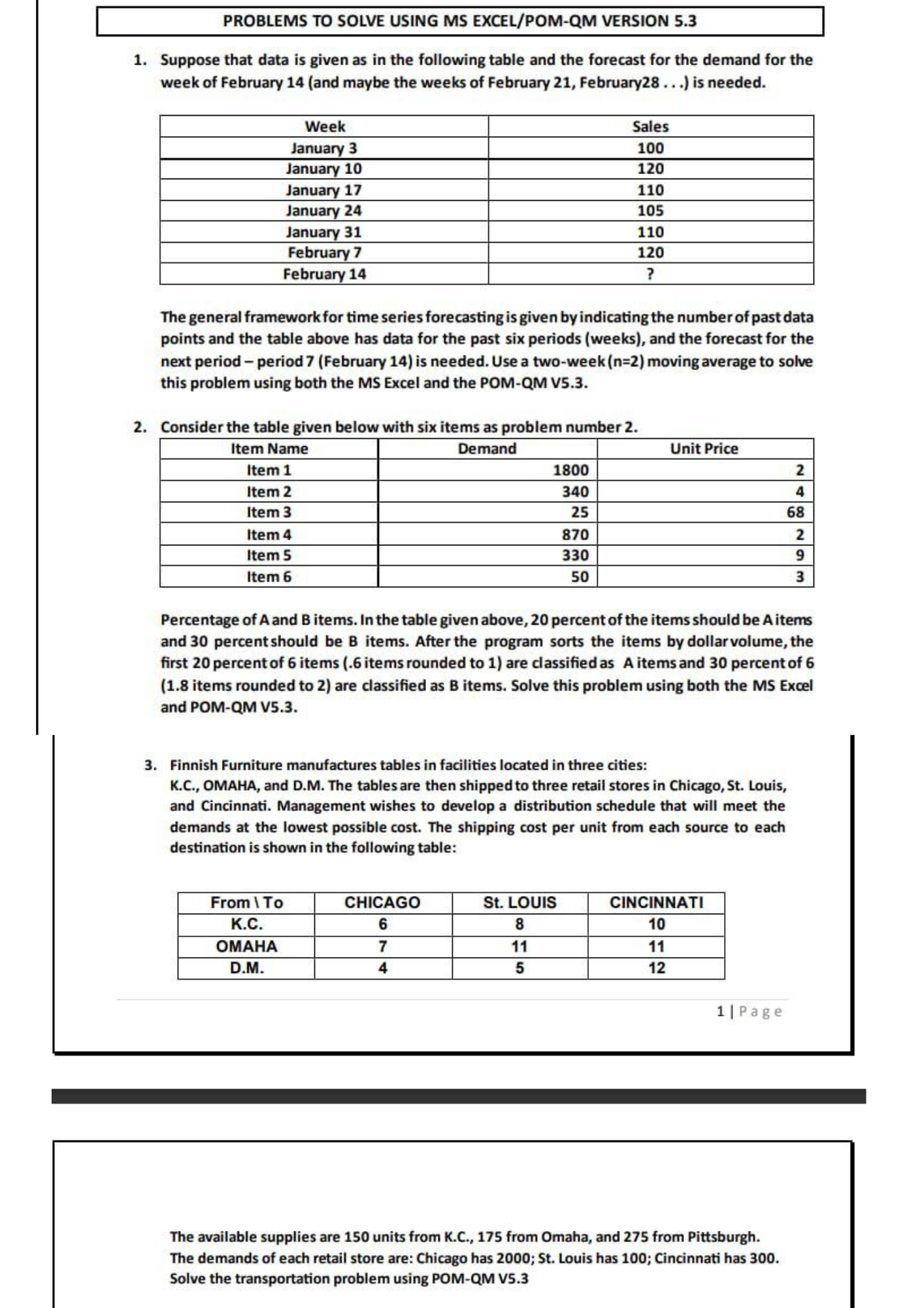 Solved YOU CAN USE MS EXCEL ONLY. THANK YOU!Suppose that | Chegg.com