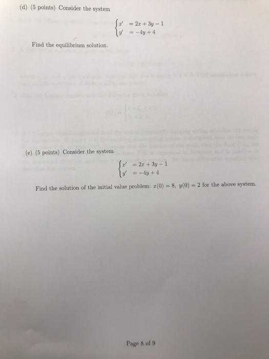 Solved 6. Consider the linear system x' = Ax where A = 63 ), | Chegg.com