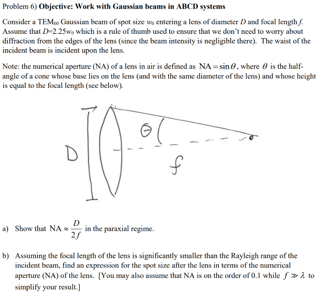 Gaussian Beam Waist Numerical Aperture - The Best Picture Of Beam