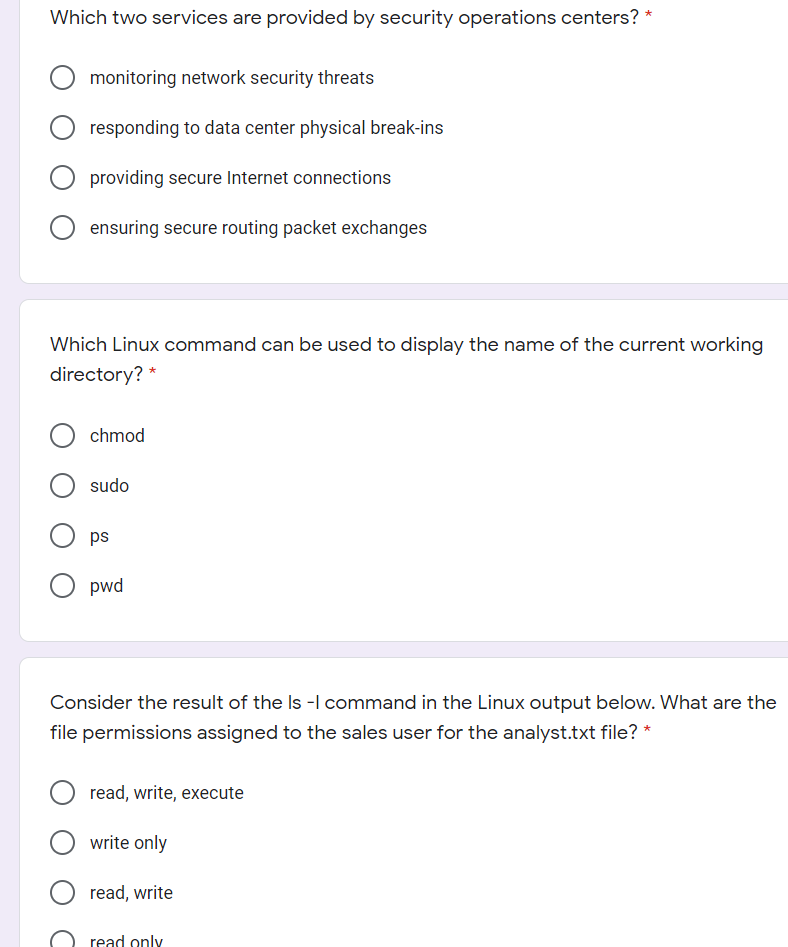 Solved Which two services are provided by security | Chegg.com