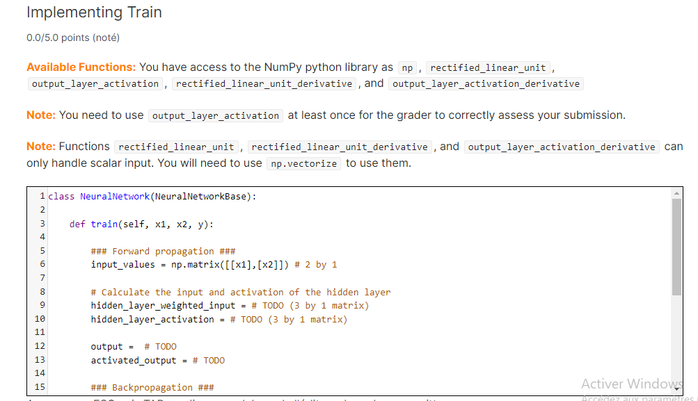 Solved 1 class NeuralNetwork(NeuralNetworkBase): def | Chegg.com
