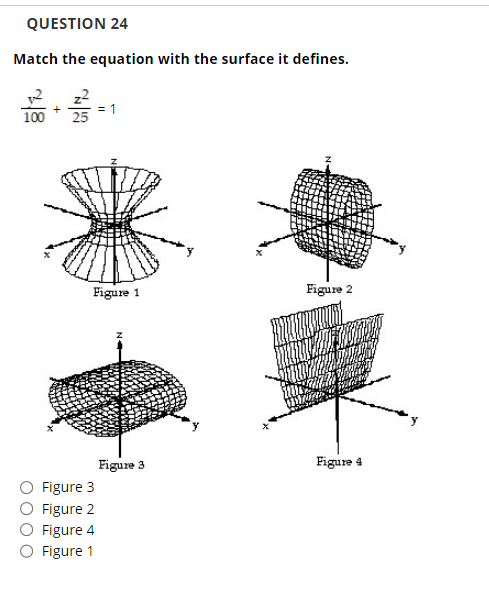 Solved Match the equation with the surface it defines. | Chegg.com
