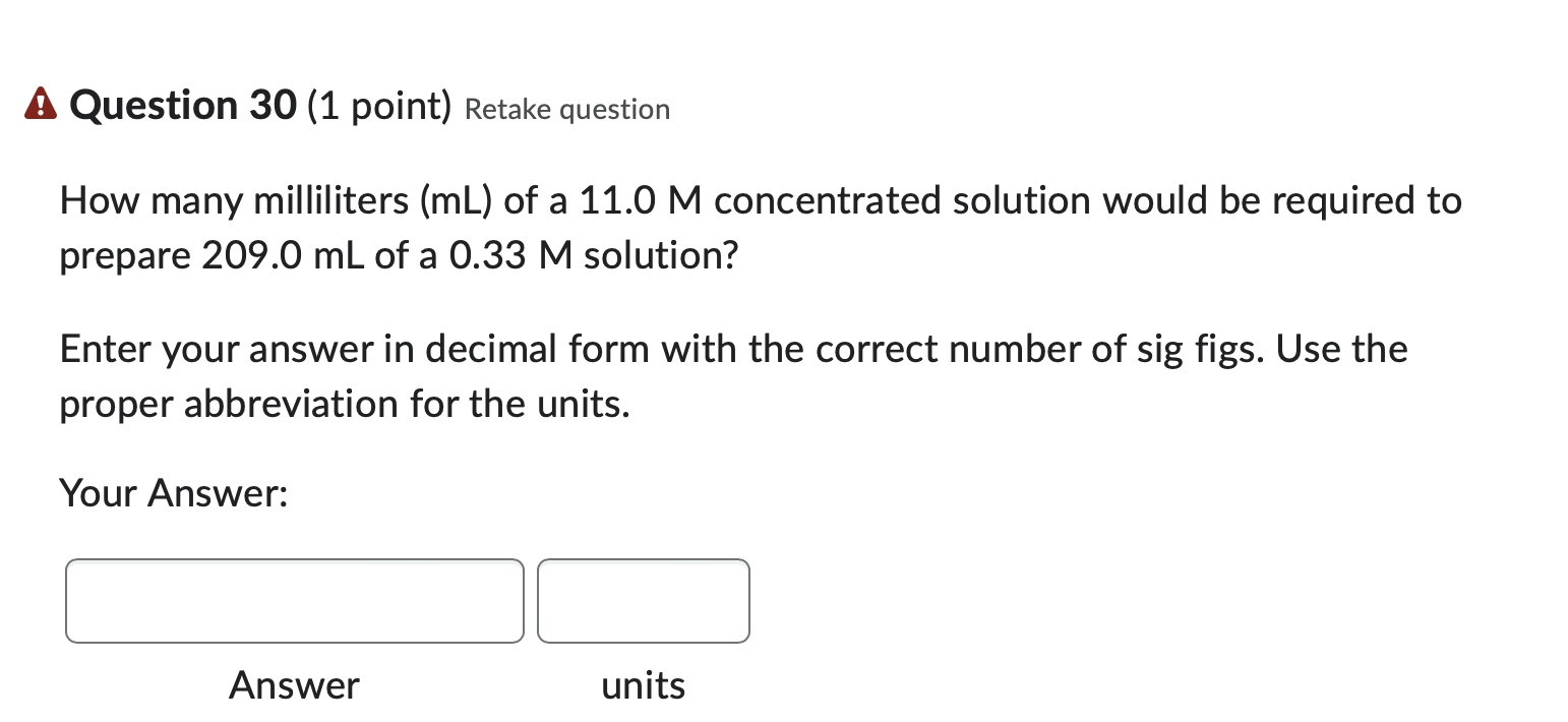 Solved Question 30 (1 point) Retake question How many | Chegg.com