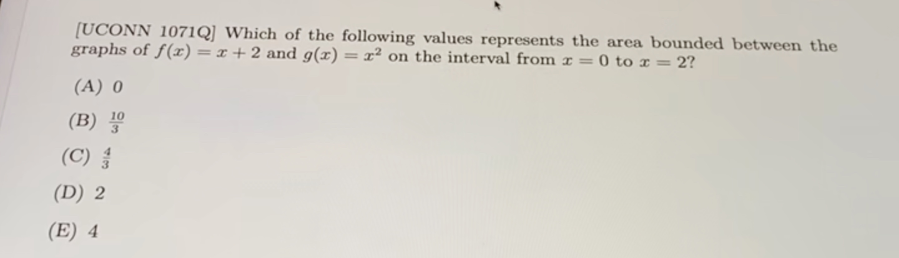 Solved [UCONN 1071Q] ﻿Given the graph of f(x) ﻿shown below, | Chegg.com
