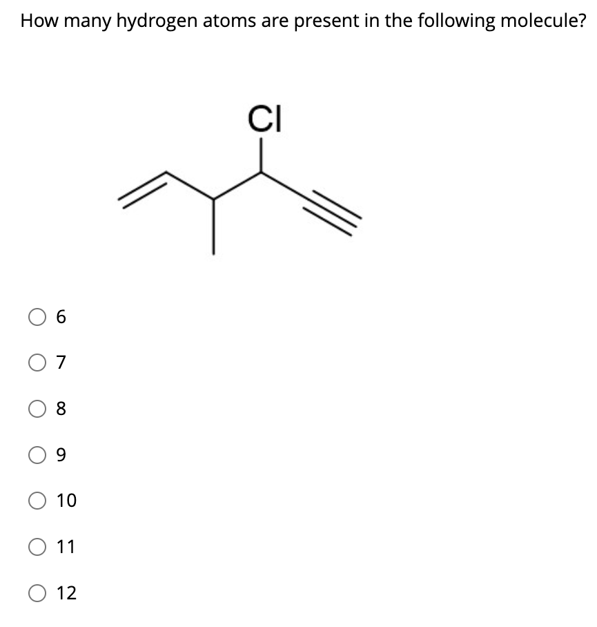 Solved Show me the steps to solve How many hydrogen atoms | Chegg.com