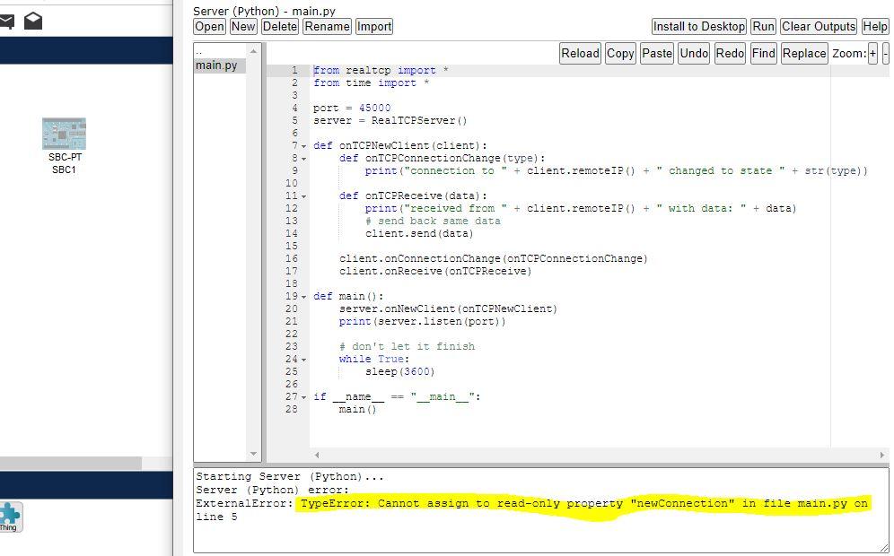 I am trying to connect SBC-PT as the server in Packet | Chegg.com
