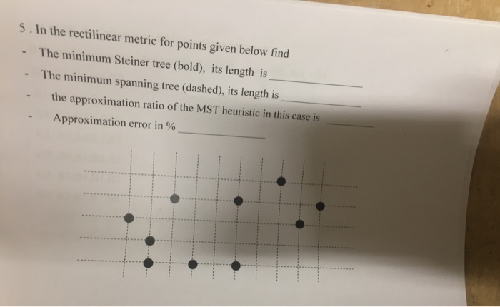 Solved In the rectilinear metric for points given below find | Chegg.com