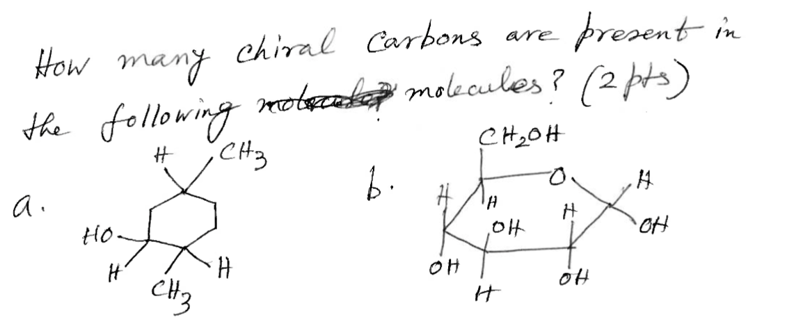 Solved How many chiral carbons are present in the following | Chegg.com