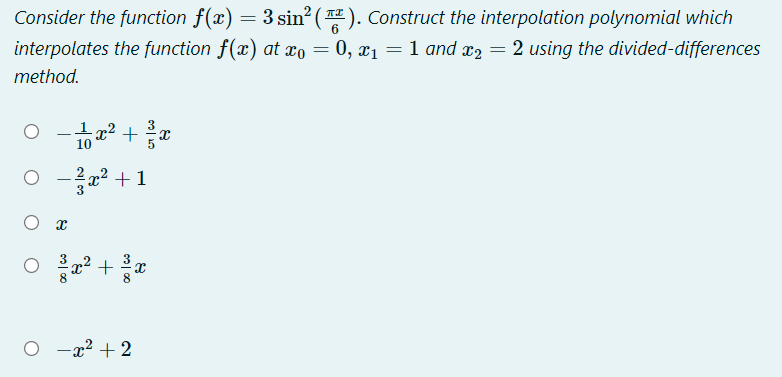 Solved Consider the function f(x) = 3 sin(). Construct the | Chegg.com