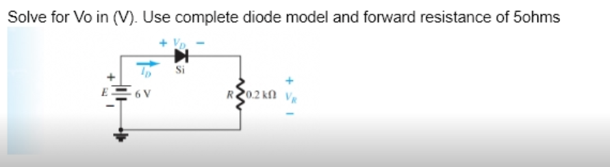 Solved Solve for Vo in (V). Use complete diode model and | Chegg.com