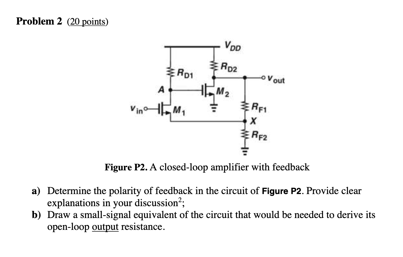 Problem 2 (20 ﻿points)Figure P2. ﻿A closed-loop | Chegg.com