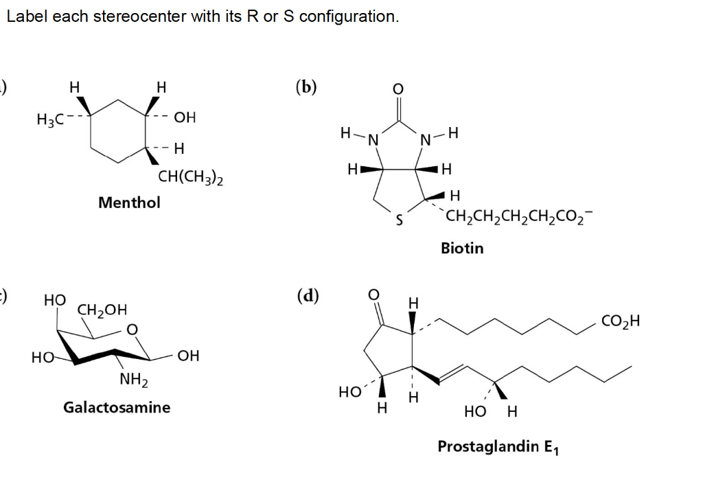 Solved Label each stereocenter with its R or s | Chegg.com