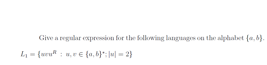 Solved Give a regular expression for the following languages | Chegg.com