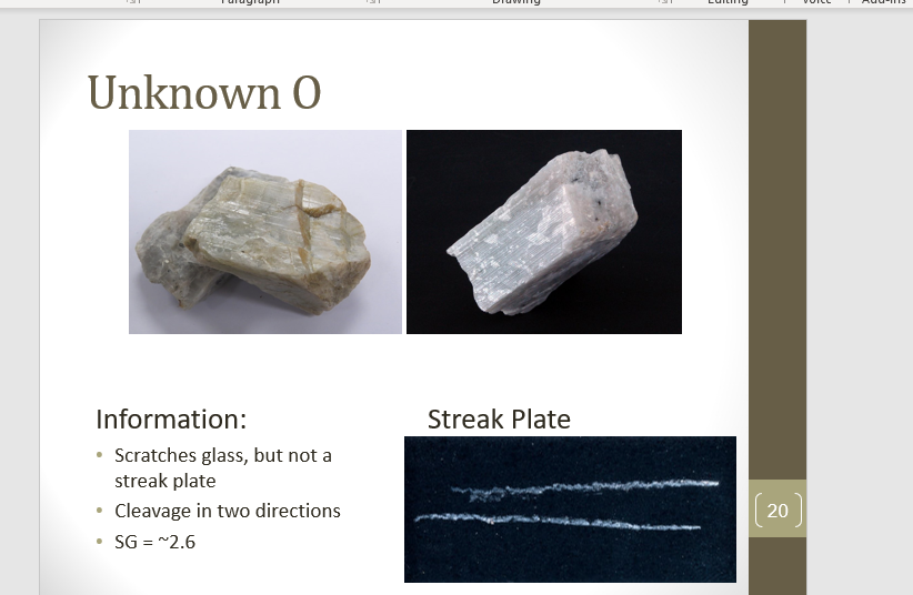 Solved Unknown D Information: - Scratches a streak plate - | Chegg.com