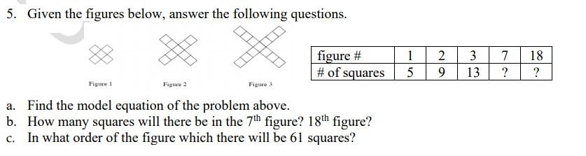 Solved 5. Given the figures below, answer the following | Chegg.com