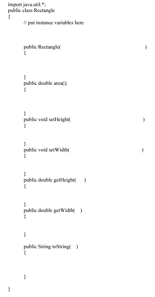 Solved nport java.util.*; ablic class Rectangle // put | Chegg.com