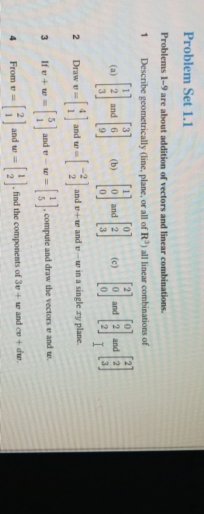 Solved Problem Set 1.1 Problems 1-9 are about addition of | Chegg.com