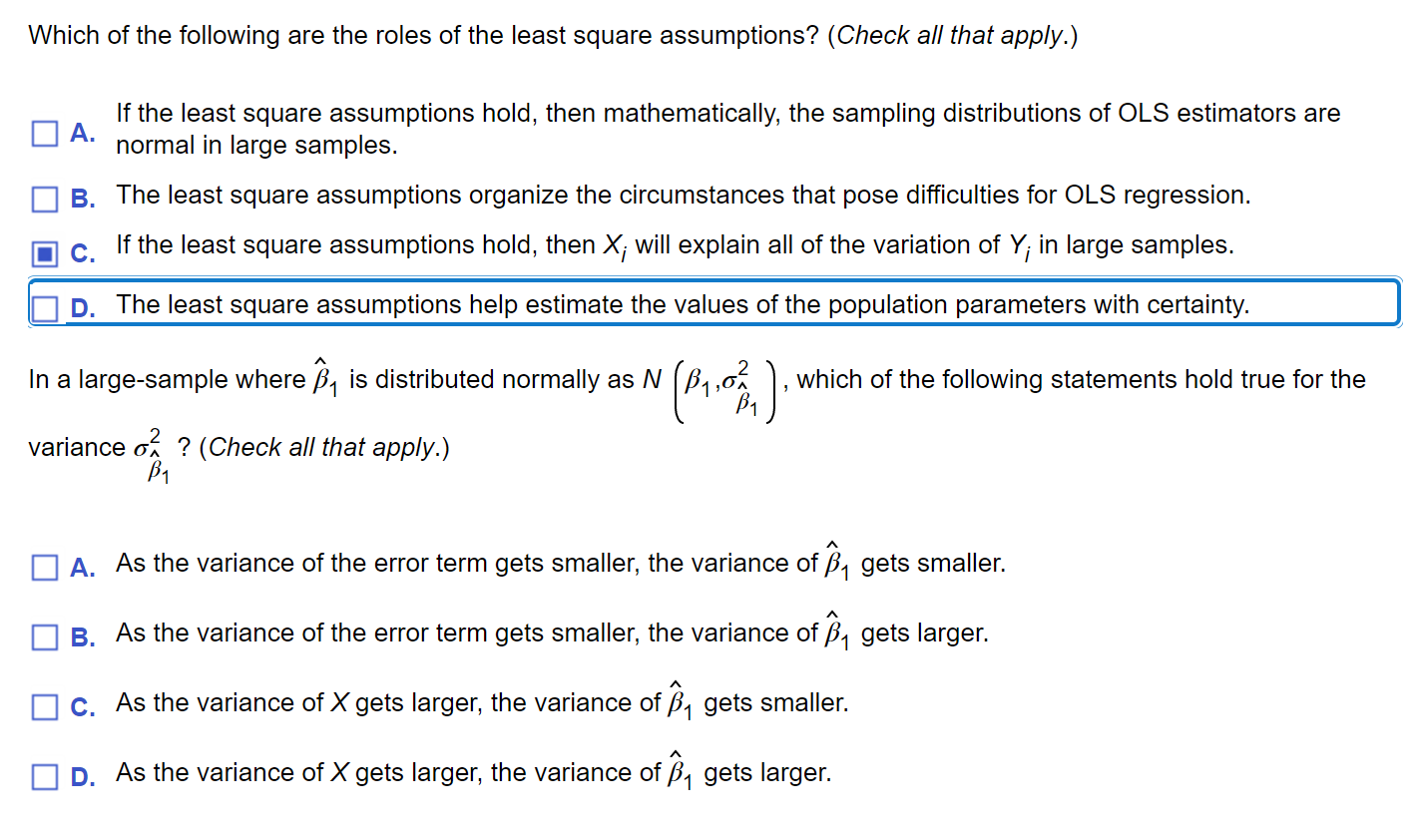 Solved Which of the following are the roles of the least | Chegg.com