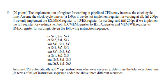 Solved 5. (20 points) The implementation of register | Chegg.com