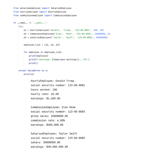Solved (Polymorphic Employee Payroll System: 10 points) We | Chegg.com