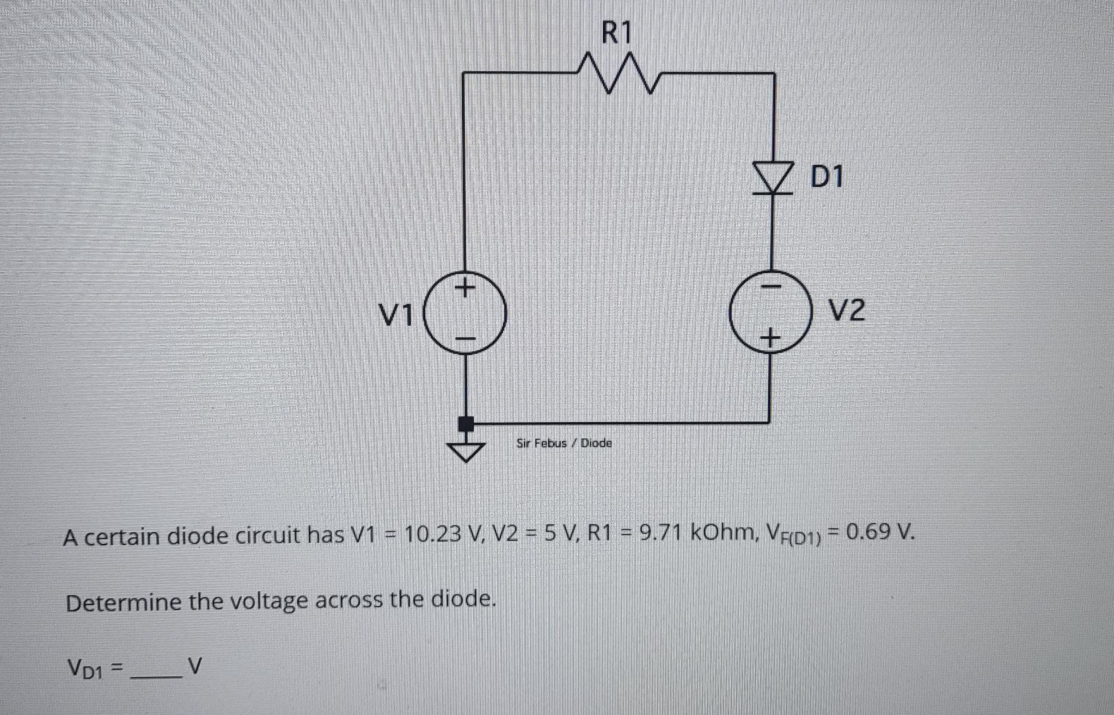 Solved A certain diode circuit has | Chegg.com