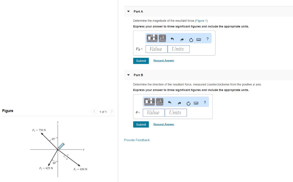 Solved ? Part A Determine the magnitude of the resultant | Chegg.com